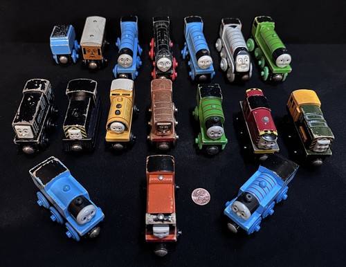 WOODEN Thomas Train & Friends LOT of 17 : Salty, Rusty, Percy, Ben ...