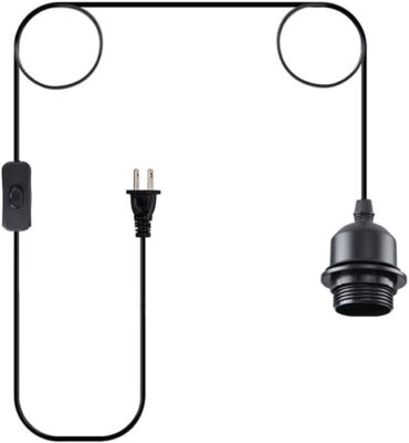 15 Feet Plug in Pendant Light, Black Extension Hanging 15FT Light | eBay