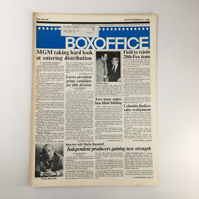 Box Office Magazine March 17 1980 MGM Taking Hard Look at Entering ...