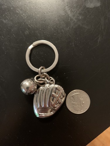 Coach designer baseball and mitt silver keychain | eBay