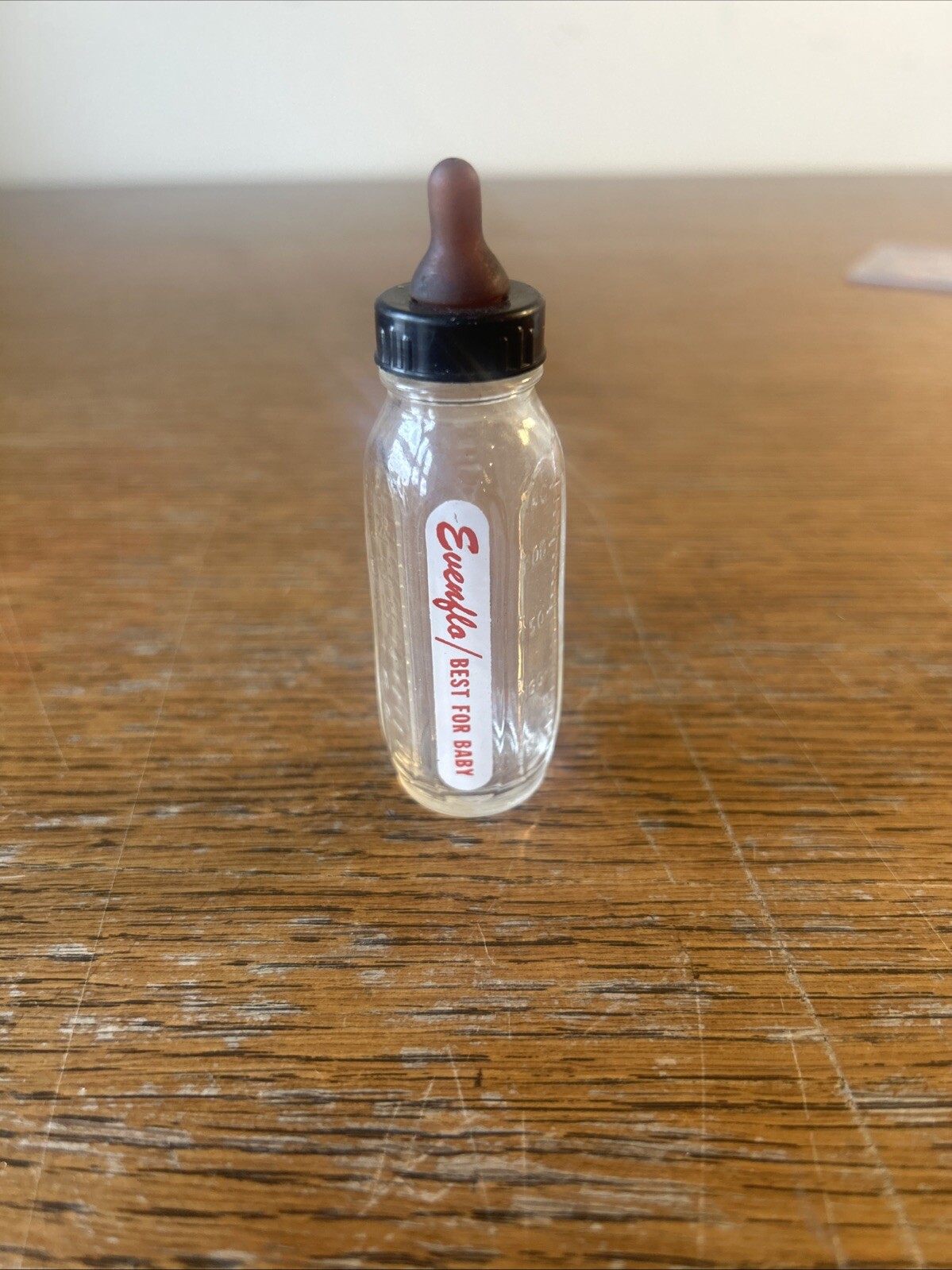 Vintage Miniature Salesman Sample Size Evenflo Glass Baby Bottle Doll ...