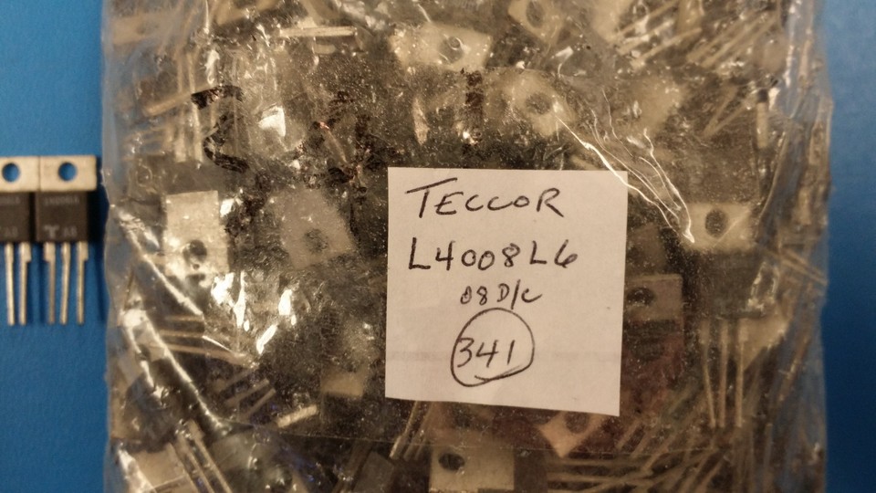 (5 PCS) L4008L6 TECCOR Thyristor TRIAC 400V 8A 3-Pin(3+Tab) TO-220AB ...