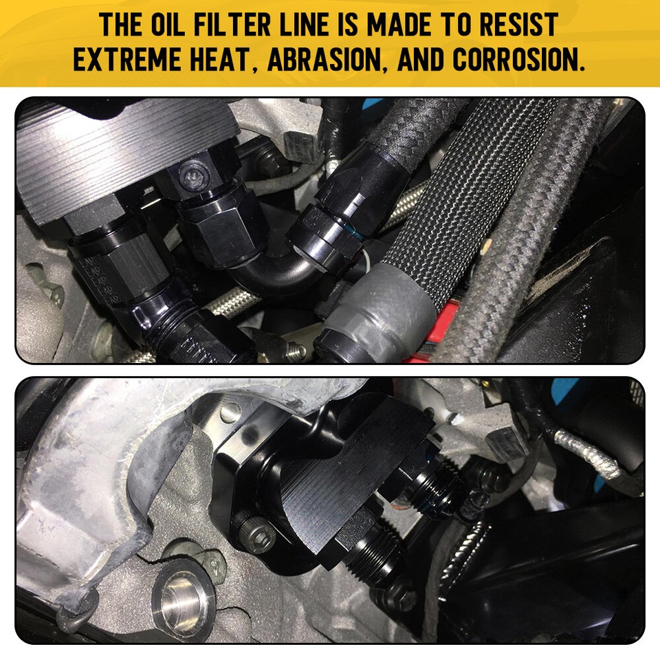 FOR 2011-23 FORD 5.0 COYOTE OIL FILTER RELOCATION KIT MUSTANG GT / F150 ...