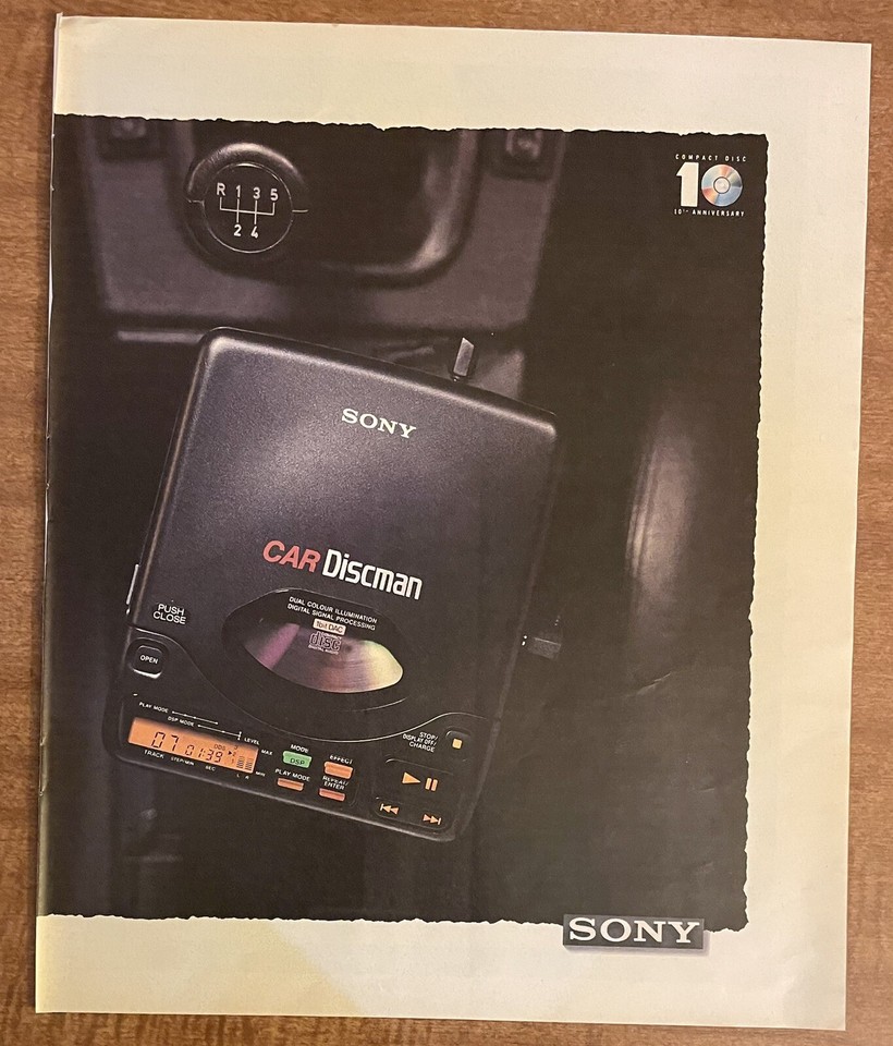 1992 Sony Car Discman CD Player Audio 2-Pg 90s Print Ad | eBay