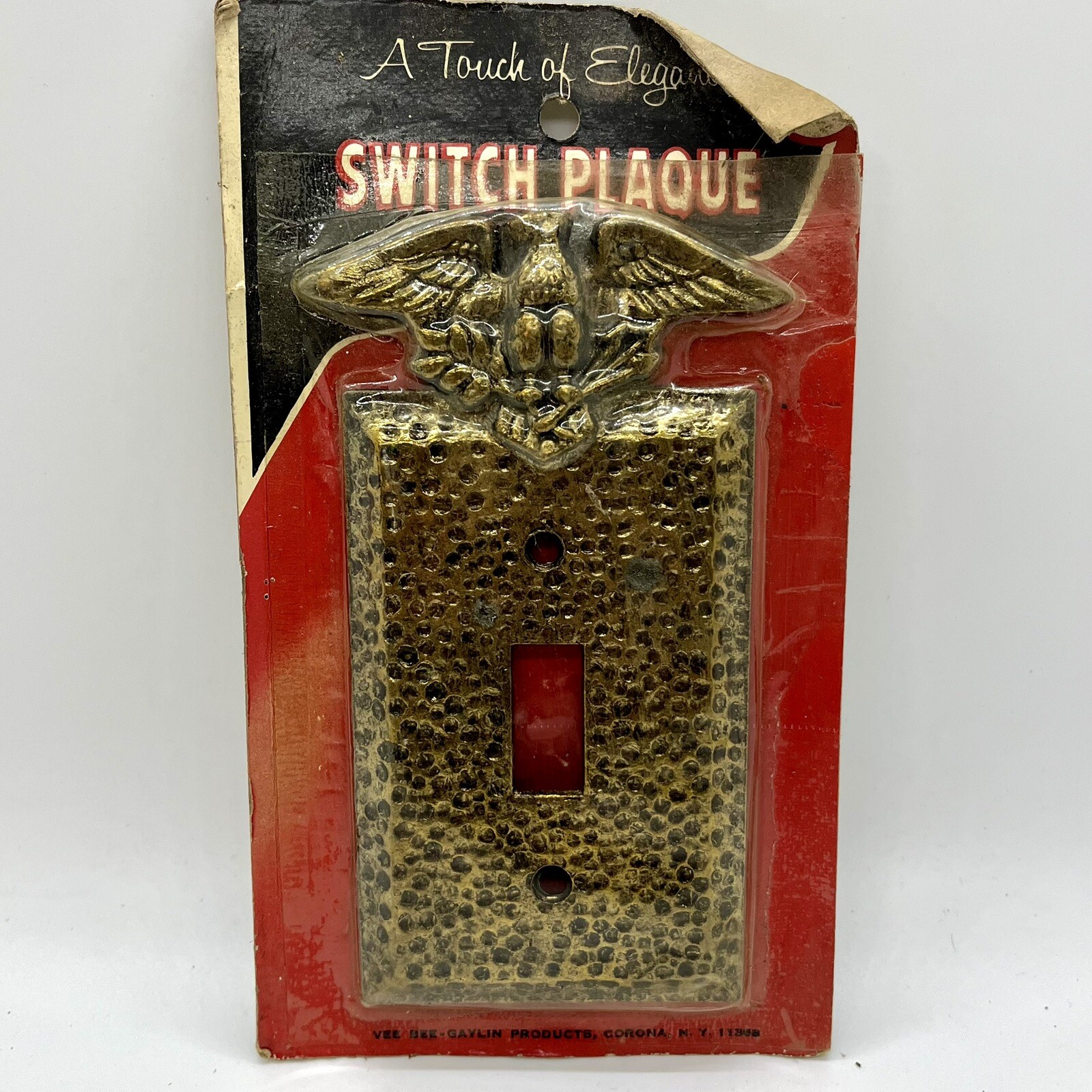 Vintage NOS Hammered Brass Eagle Light Switch Plate Cover Single | eBay