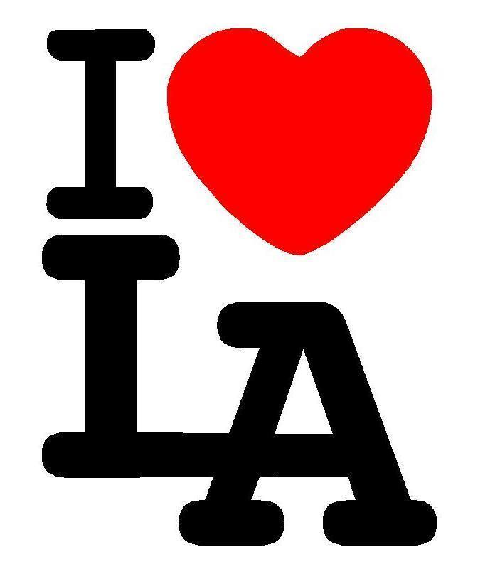 I Heart LA # 10 - 8 x 10 - T Shirt Iron On Transfer - Love - Los ...