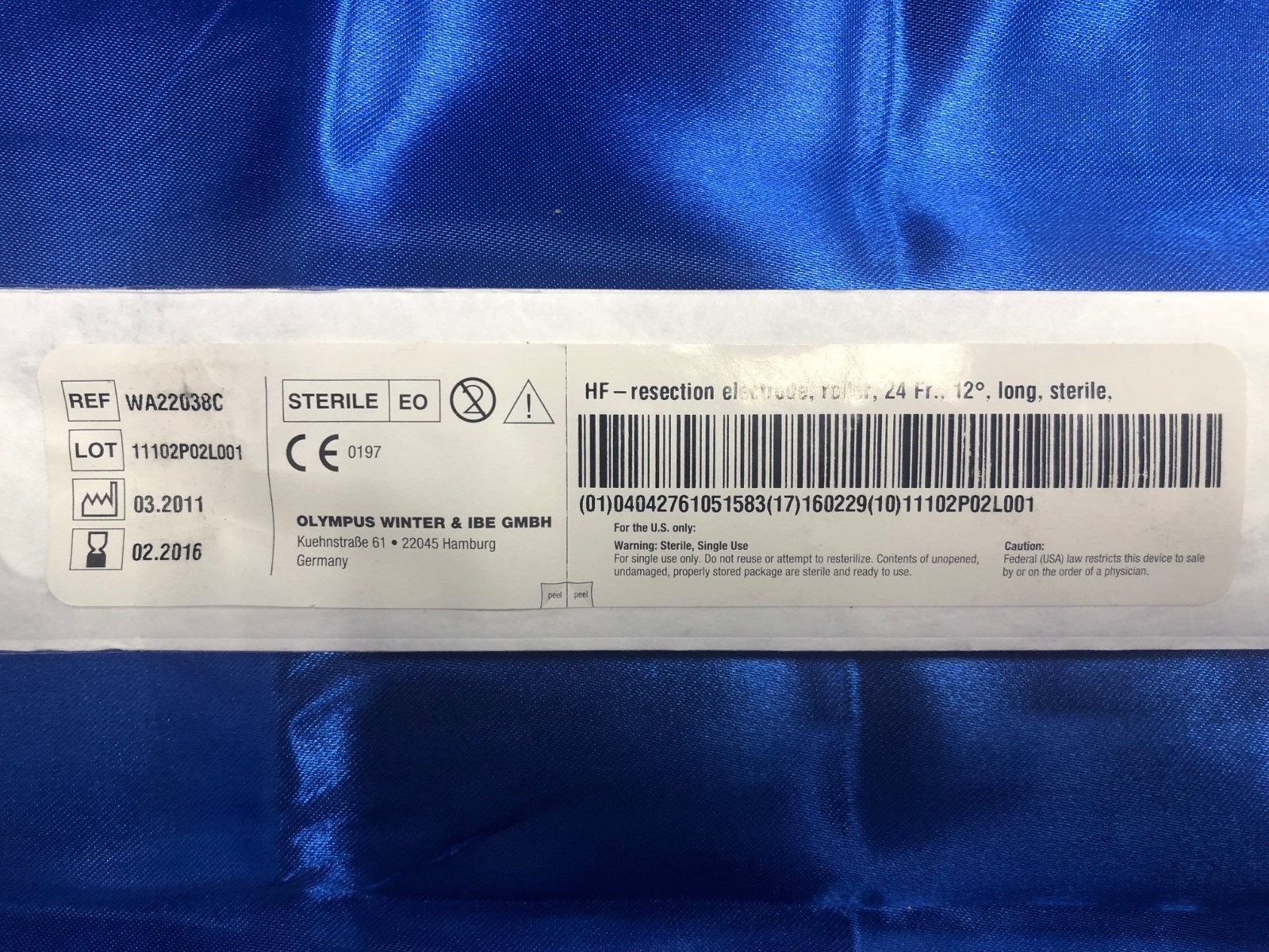 4X OLYMPUS WA22038C HF ELECTRODE,ROLLER, 24FR 12 DEG FOR LONG ...