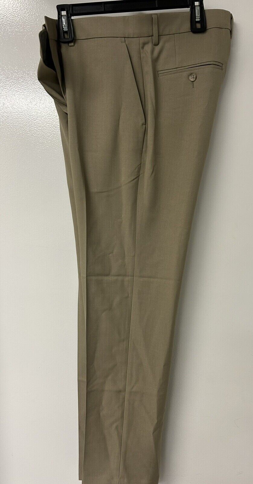 Mens HAGGAR Medium Khaki Straight Fit Premium No Iron Pants 30 W L for ...