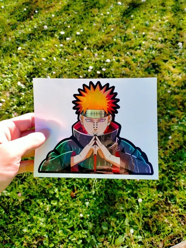Pain Akatsuki Holographic Anime Car Decal Sticker Waterproof Naruto ...