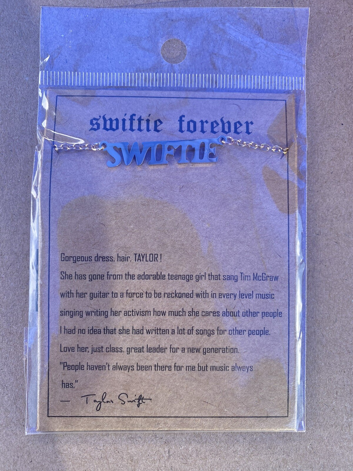 SWIFTIE FOREVER Necklace Taylor Swift Gold Tone SWIFTIE Fan Pendant | eBay