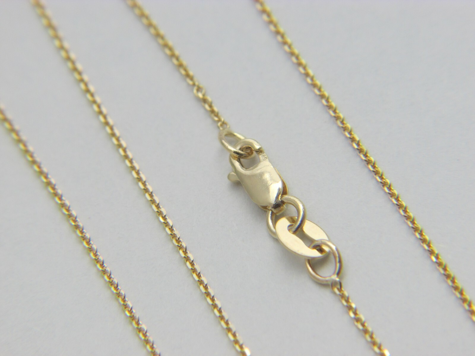 Solid 14K Gold d/c Cable Chain Necklace Real Gold Chain With Lobster ...