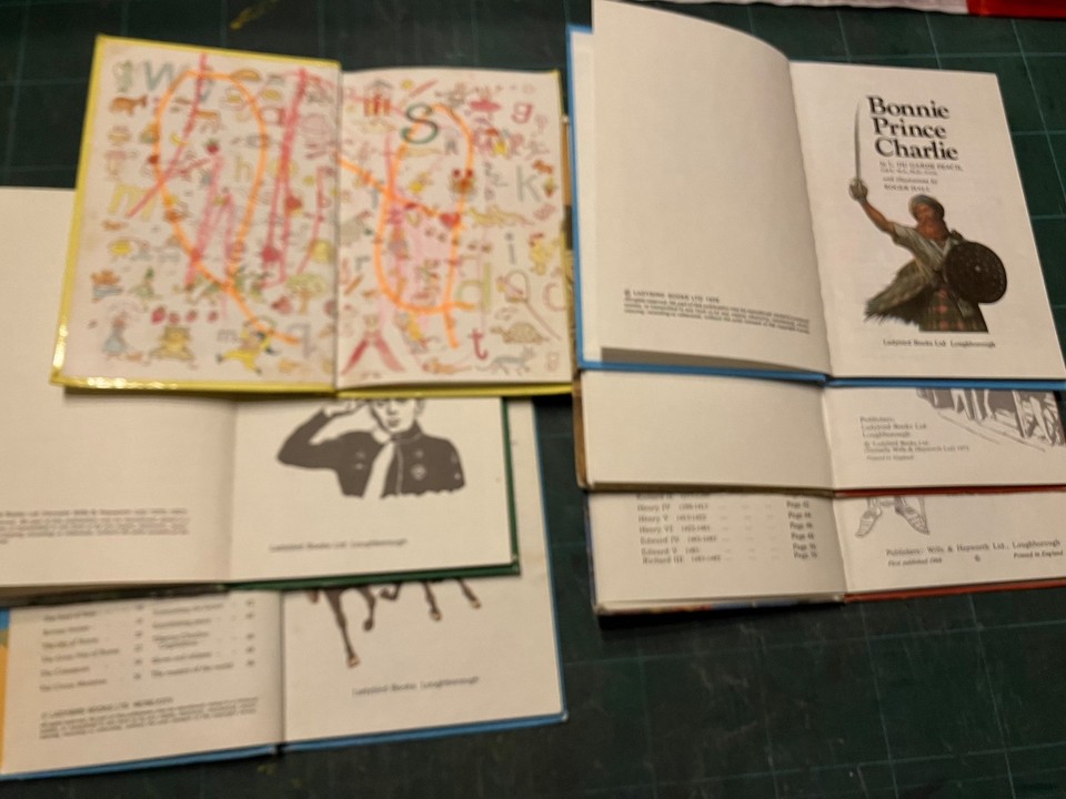 6x Ladybird Books - Kings and Queens Elizabeth Fry Bonnie Prince ...