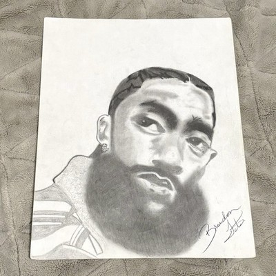 Prison Art Nipsey Hussle Drawing Pencil Sketch Portrait Music Rap 8 ...