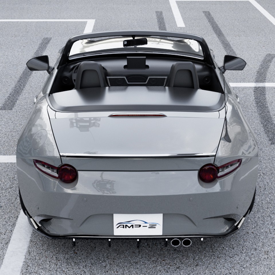 2016-2025 Black For Mazda MX-5 Miata ND Rear Bumper Diffuser Lip Spats ...