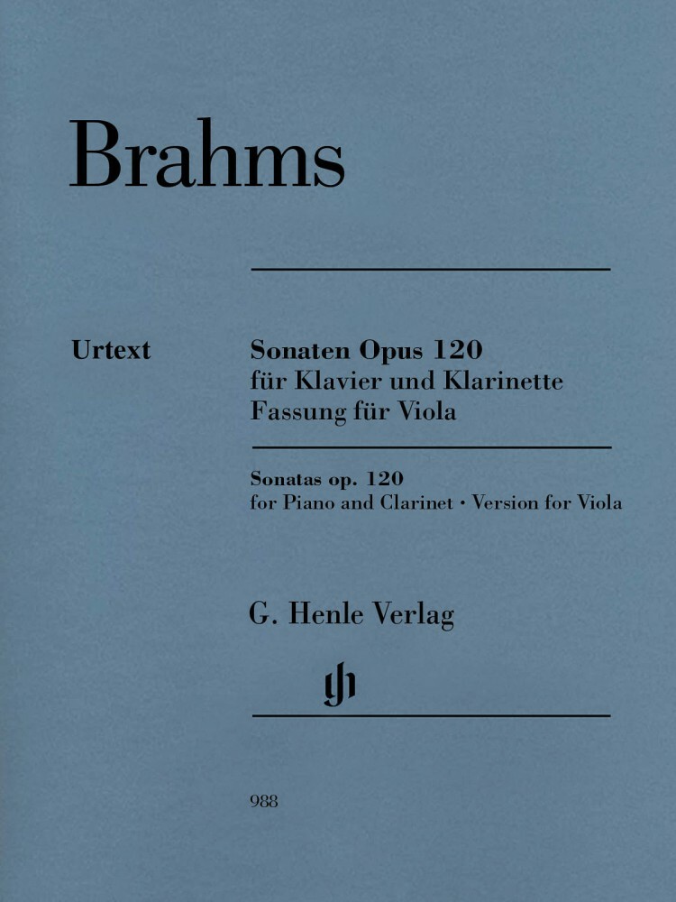 Brahms Clarinet Sonata or Viola Op 120 No. 1-2 for Viola Revised ...