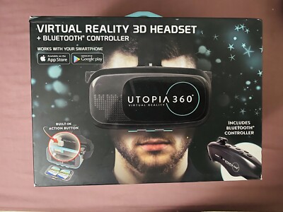 Utopia 360° Virtual Reality 3D Headset with Bluetooth Controller ...