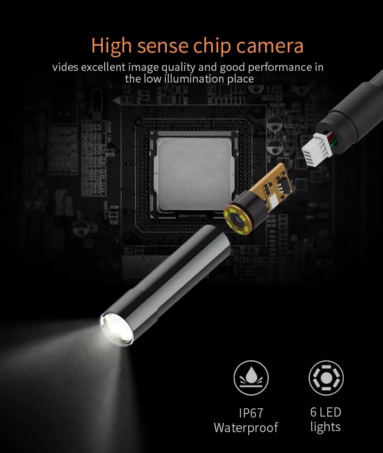 Replacement 5M Inspection Camera Tube Probe for TESLONG MS450 NTS500B ...