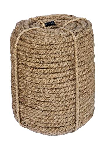 Natural Jute Rope Heavy Duty & Thick Twine Rope for DIY Artwork,Home ...