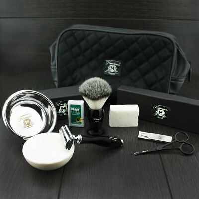 Luxury Complete Traditional Wet Shaving Kit with Safety Razor and Shave ...