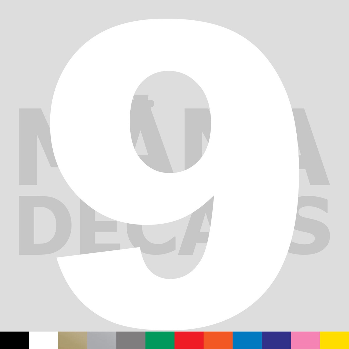 Nine Large Round Black Number Stickers By Janz Zazzle