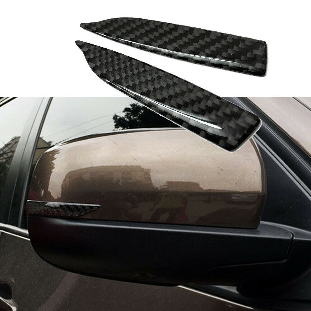 2pcs Car Auto Side Mirror Edge Carbon Fiber Anti Scratch Protector ...