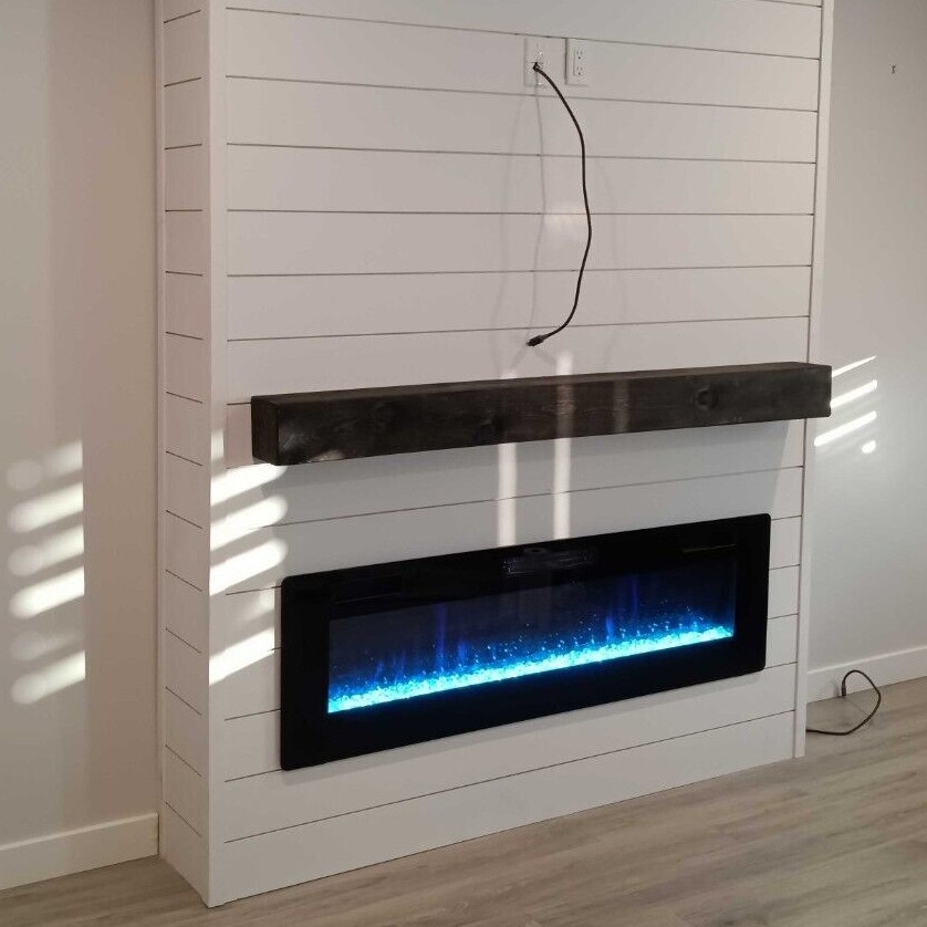 Floating Fireplace Mantle 48" - 96" - 7.5" x 7.5" American Made ...