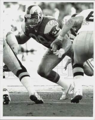 1986 Press Photo Los Angeles Rams' Football Team Defensive Player Shawn ...