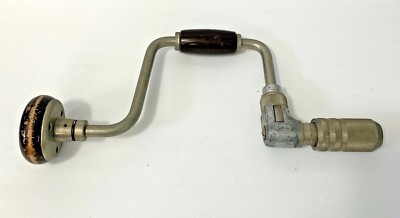 Vintage Hand Crank Metal Wood Manual Hand Drill Screw Driver | eBay