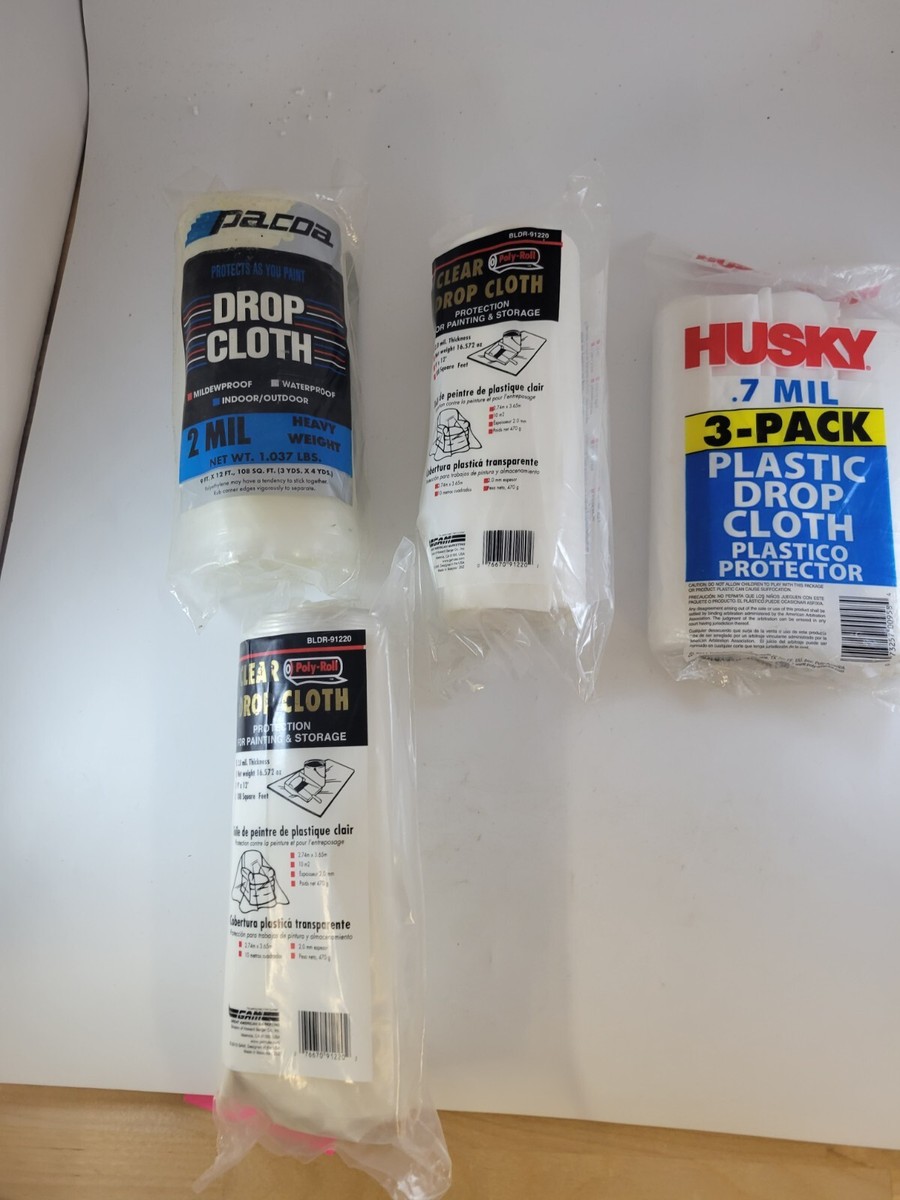 Heavy Duty Clear Plastic Drop Cloth 10' X 12' Heavy Duty Clear PVC