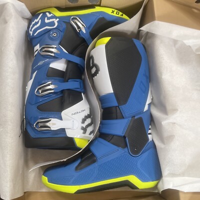Fox Racing Mens 5 Motocross Motion MX Protective Lightweight Boots Blue ...