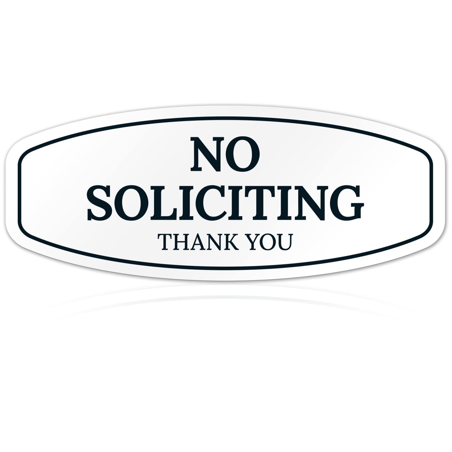 No Solicitation Signs for Front Door, (SI-1549) 2x5 Inches, Small, Si ...