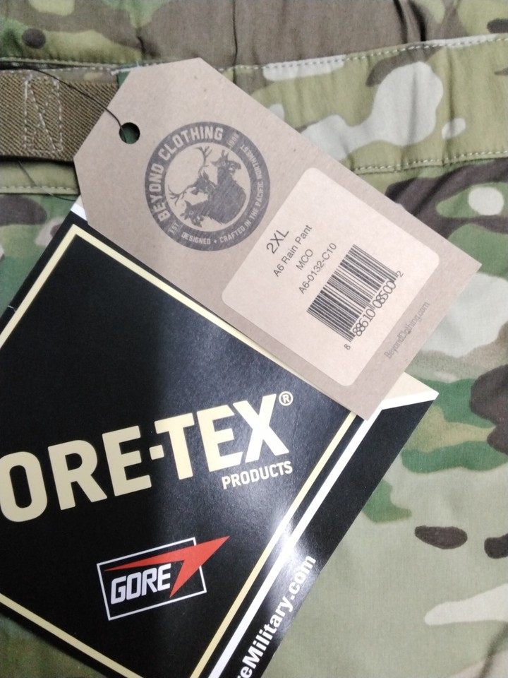 Beyond Clothing Multicam A6 Goretex Rain Pants Waterproof Trousers A6 ...