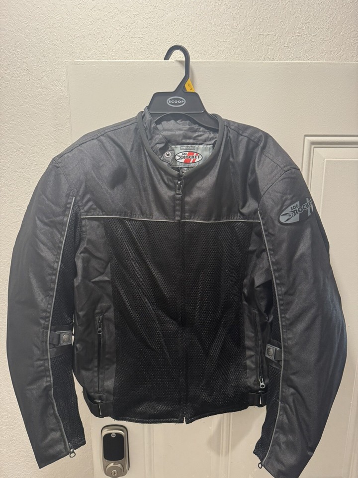 Joe Rocket Velocity Mesh Black Motorcycle Jacket Black Men's Size M | eBay