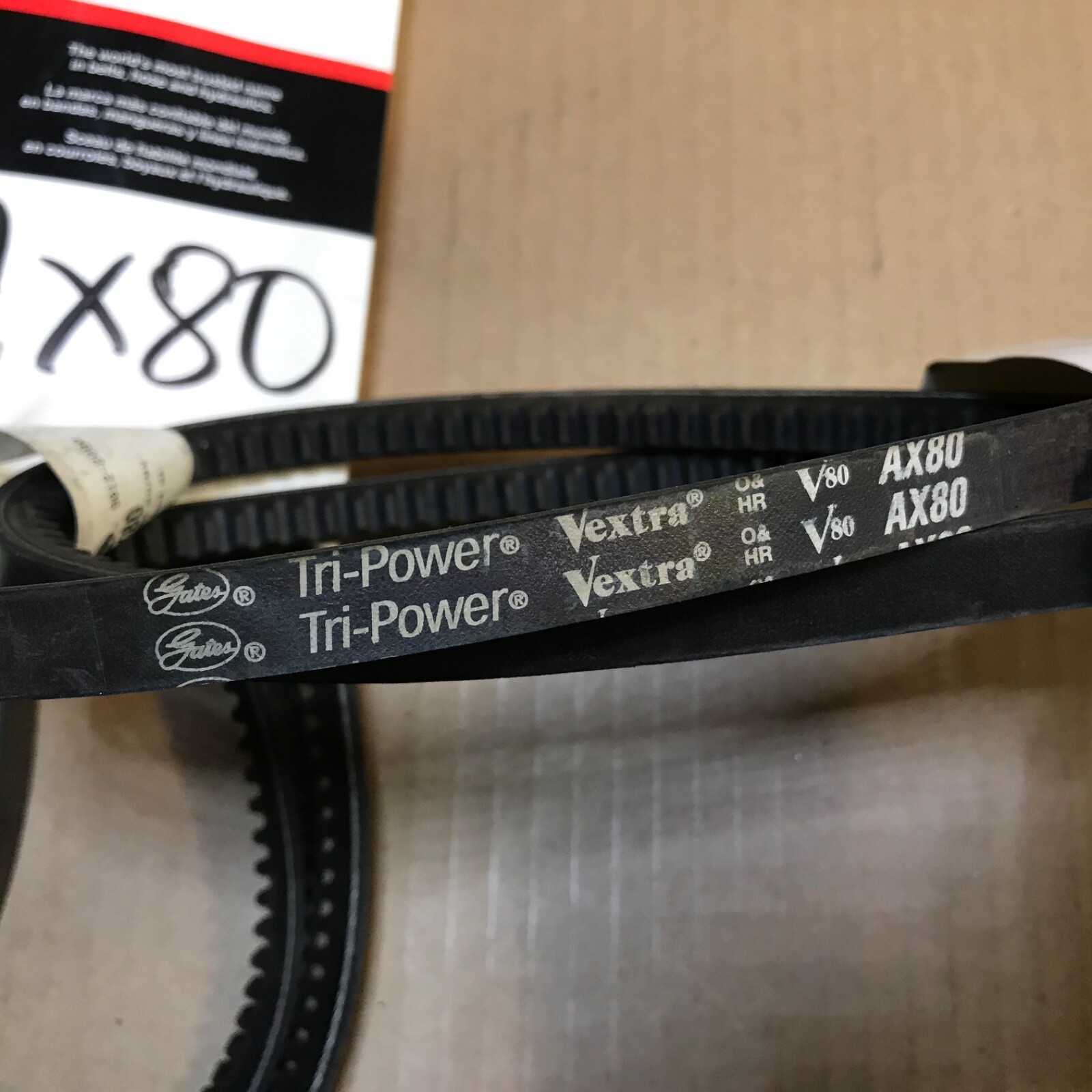 (Lot of 4) Gates Tri-Power Vextra AX80 V-Belt V80 Series *NEW* | eBay