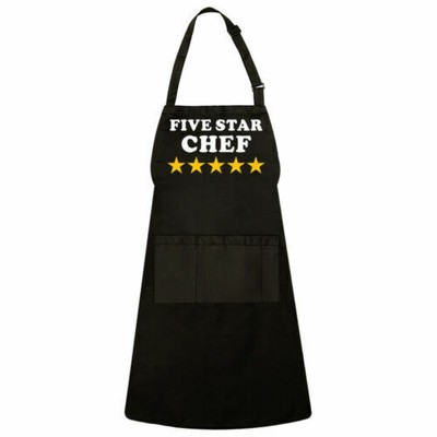 Five Star Chef Funny Kitchen Cooking Adjustable Unisex Apron With 3 ...
