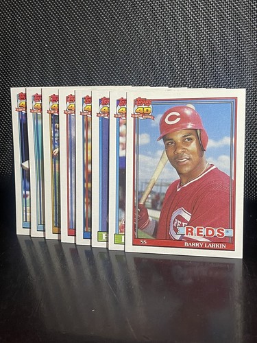 1991 Topps MLB Lot OF 8 Cards Larkin 2x Bonds Sosa Boggs Biggio Jackson ...