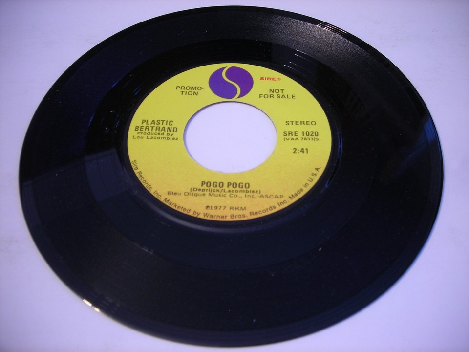 PROMO Plastic Bertrand Ca Plane Pour Moi / Pogo Pogo 1977 Stereo 45rpm ...