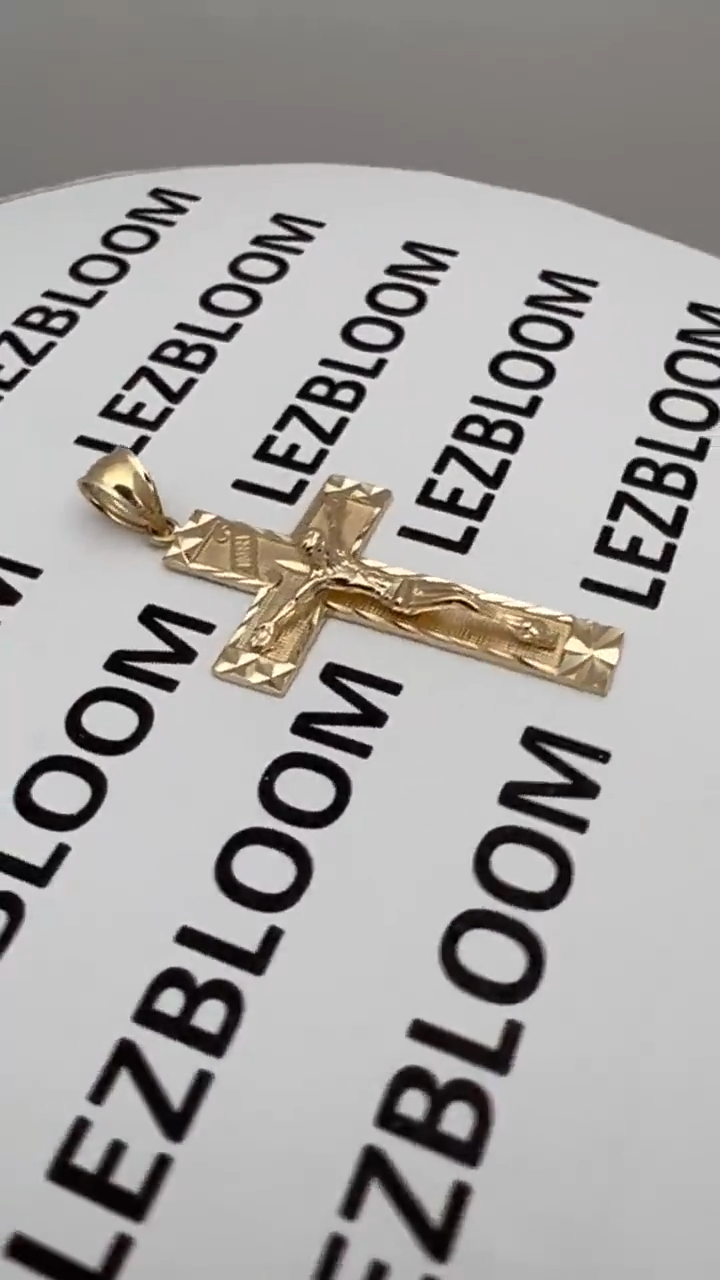 14K Solid Gold Crucifix Cross INRI Religious Pendant | eBay
