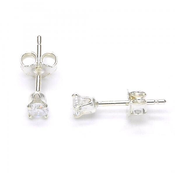 STERLING SILVER ROUND STUD EARRINGS CZ STONES!!! | eBay