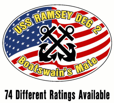 USS RAMSEY DEG 2 Oval Decal / Sticker Military USN U S Navy S05B | eBay