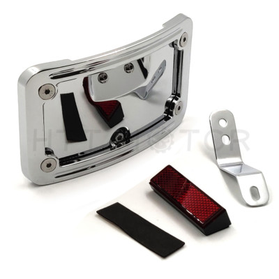 Laydown Curved License Plate Bracket For Harley Softail FLSTSC/Deluxe ...
