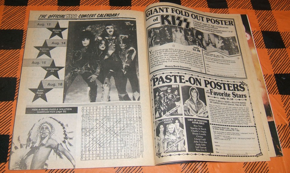 TV SUPERSTAR magazine October 1979 Village People KISS pin up poster ...