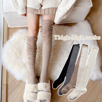3Pairs Thermal Over The Knee Sock Thigh High Socks Long Hosiery ...