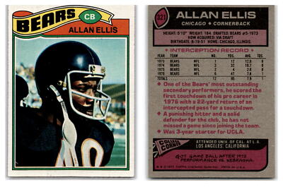 1977 Topps #321 Allan Ellis RC EXMT/NM - Chicago Bears | eBay