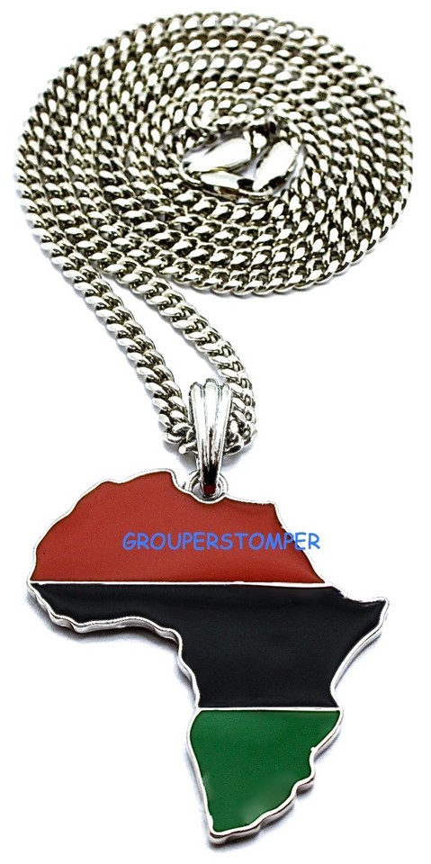 Africa Map Jamaican Pendant Necklace With Assorted Style Chains | eBay