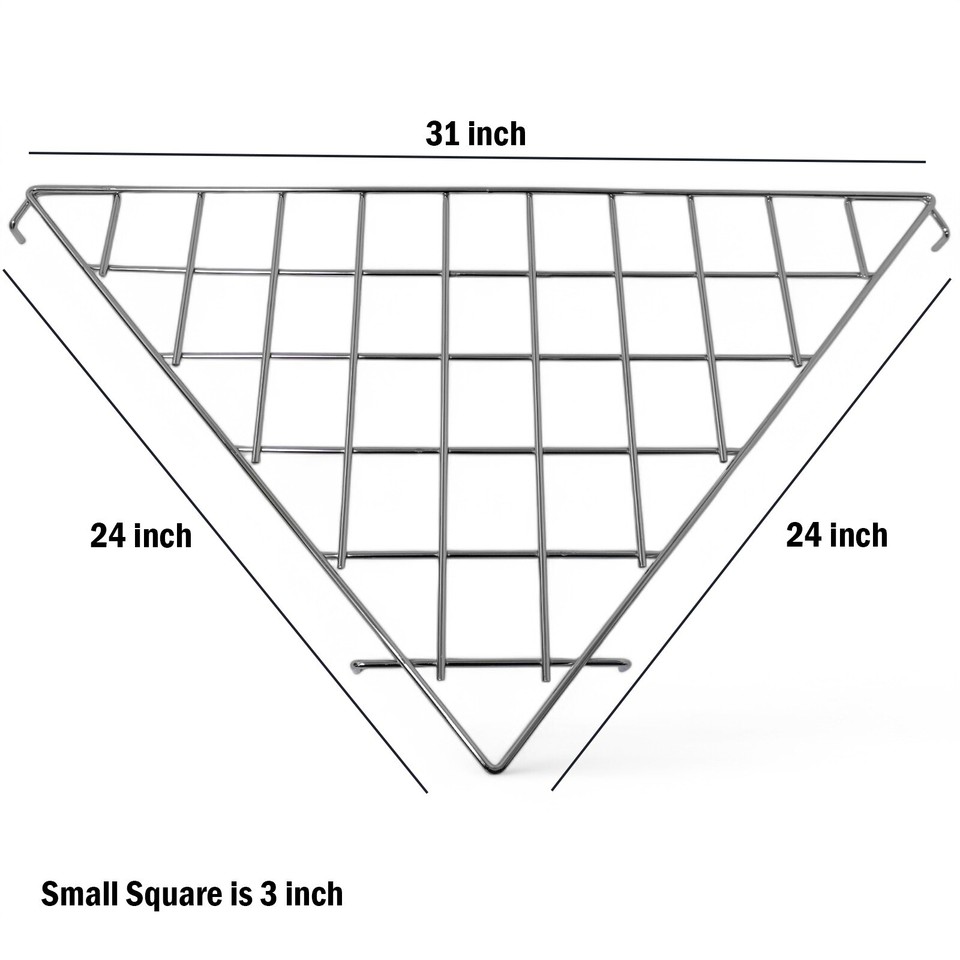 Grid Mesh wall Mesh Display Panels Chrome Accessories Hooks Basket ...
