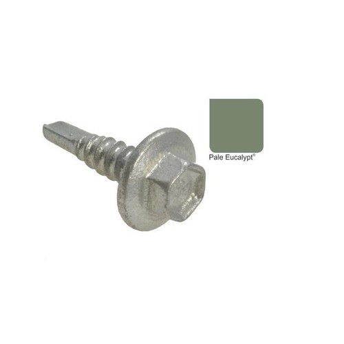 Qty 5 Hex 10g (16tpi) x 25mm Metal Self Drilling Cladding Screw Pale ...