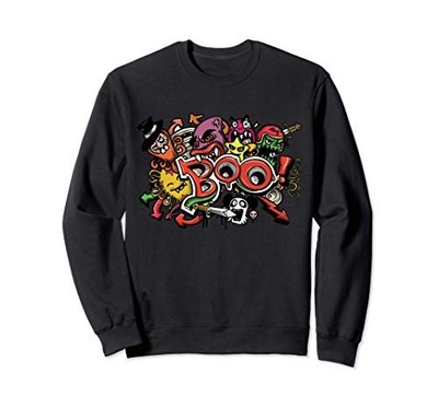 Felpa Boo Graffiti Halloween Monster Street Art Design di JP | eBay