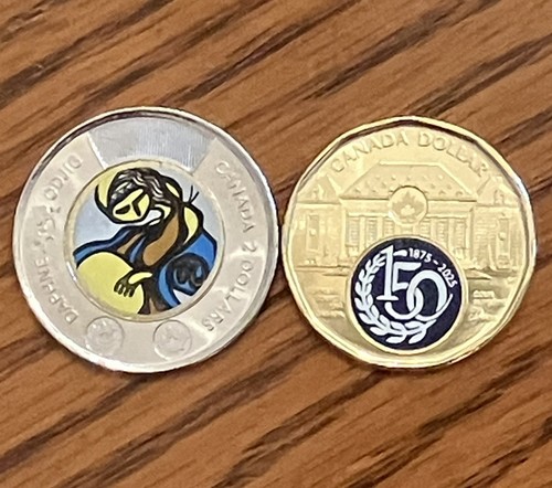 2025 Canada DAPHNE ODJIG $2 toonie & 2025 SUPREME COURT $1 loonie ...