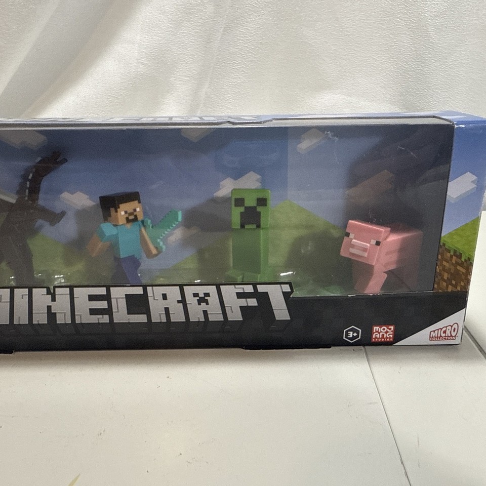 NEW! Minecraft Micro Collectibles 5 Figure Character Play Set with ...